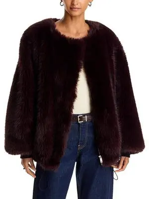3.1 Phillip Lim Faux Fur Blouson Jacket - Espresso