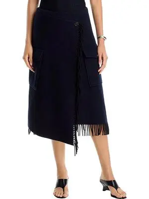 3.1 Phillip Lim Wool Blend Wrap Skirt - Midnight