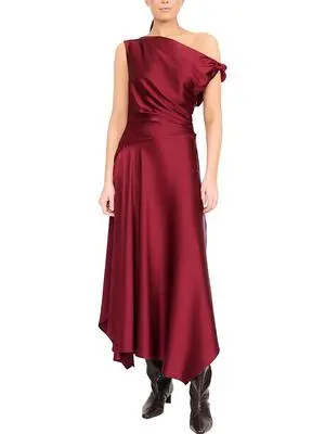 Staud Portia Stretch Silk Off-the-shoulder Dress - Carmino