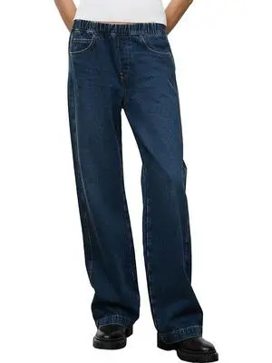 Staud Noah Mid Rise Low Slung Jeans - Heritage