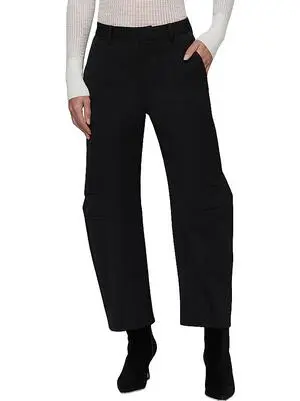 L'Agence Colby Barrel Leg Pants - Black