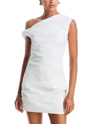 Paris Georgia Remmy One Shoulder Mini Dress - White
