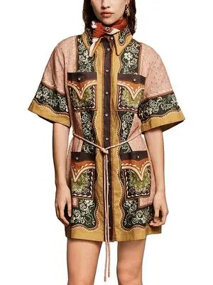 ALEMAIS Darcey Mini Shirtdress - Multi