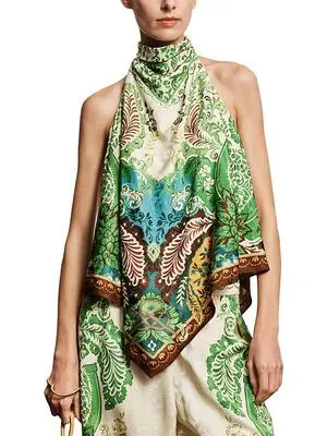 ALEMAIS Florence Halter Scarf Top - Multi