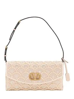 Valentino Garavani Devain Shoulder Bag - Cream