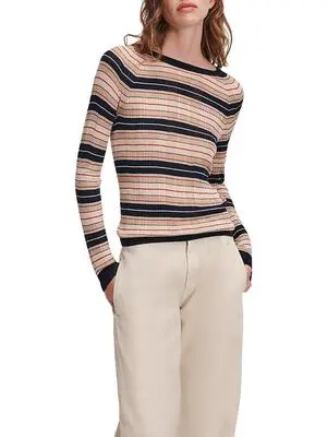 Rag & Bone Teresa Striped Tee - Navy Multi