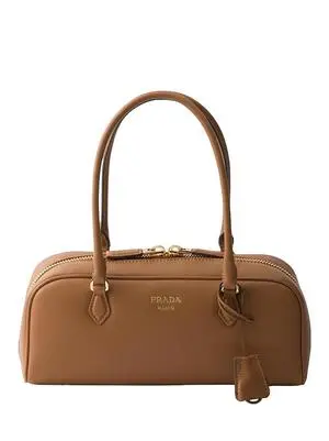 Prada Medium Leather Top-handle Bag - Brown