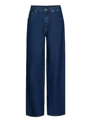 TWP Song Sung Blue Wide Leg Jeans - Dark Stone