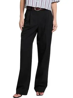 TWP Ivy Wool-blend Pleat Front Pants - Smoke