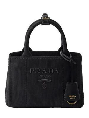Prada Jardiniere Cotton Canvas Mini-bag - Black
