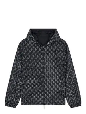 Emporio Armani Allover Print Blouson Jacket - Navy