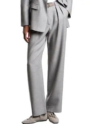 Emporio Armani Pied De Poule Checkered Trousers - Checkered Grey