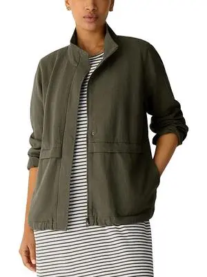 EILEEN FISHER Eileen Fisher Petites Zip-Up Cotton & Linen Jacket