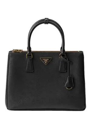 Prada Galleria Large Saffiano Leather Top Handle Bag - Black