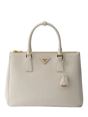 Prada Galleria Large Saffiano Leather Top Handle Bag - Neutral