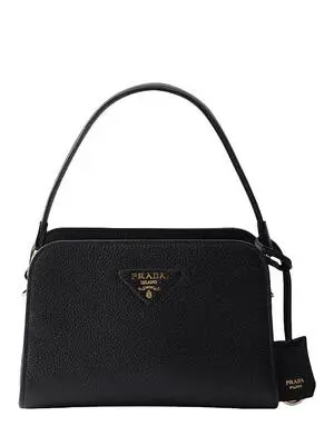 Prada Leather Mini Handbag - Black
