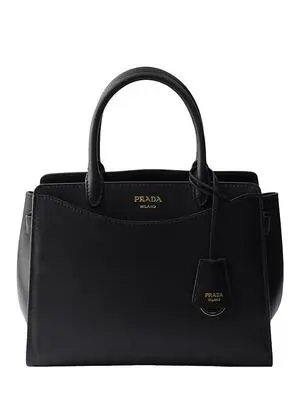Prada Medium Leather Handbag - Black