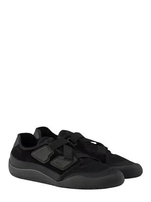 Prada Speedrock Leather And Mesh Fabric Sneakers - Black