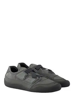 Prada Speedrock Leather And Mesh Fabric Sneakers - Grey