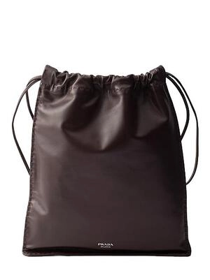 Prada Nappa Leather Pouch - Brown