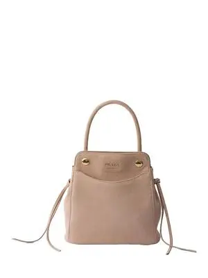 Prada Mini Suede Handbag - Powder