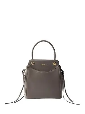 Prada Carry Mini Leather Handbag - Grey