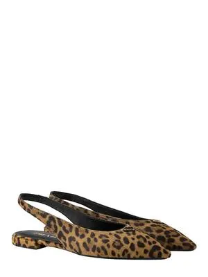 Prada Printed Leather Ballerinas - Neutral