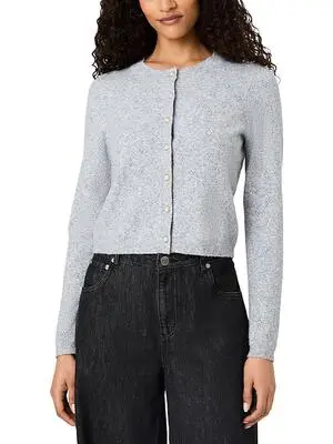 French Connection Dakota Pointelle Knit Cardigan - Medium Heather