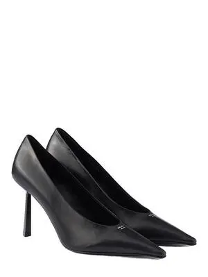 Prada Pointed-toe Leather Pumps - Black
