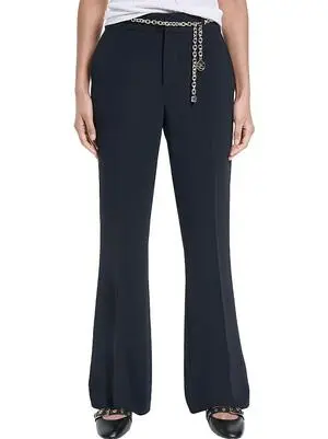 Karl Lagerfeld Paris Tailored Chain Belt Trousers - Black