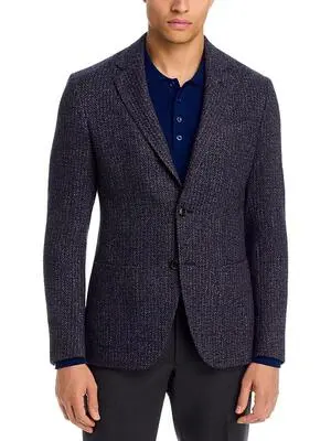 Etro Textured Solid Jacket - Blue Multi