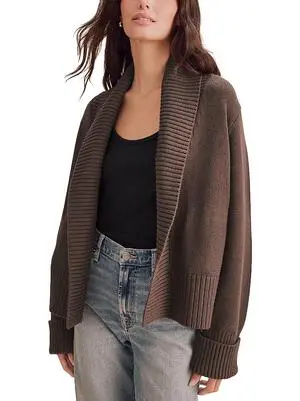 Splendid Aria Open Front Sweater Jacket - Java