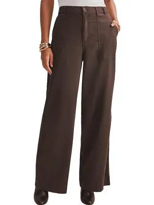 Splendid Colette Wide Leg Utility Pants - Java