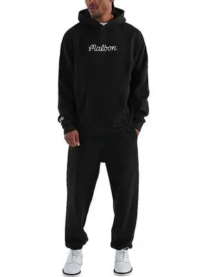 MALBON Fesque Cotton Logo Hoodie - Black