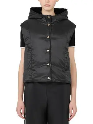 Max Mara Reversible Camel Hair Blend Vest - Black
