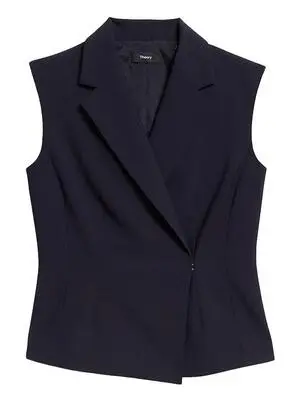 Theory Hourglass Asymmetric Vest - Deep Navy