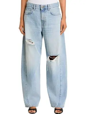 HAIKURE Clyde Mid Rise Straight Leg Jeans - Marfa Blue
