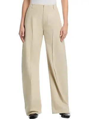 MAISON MARGIELA Cotton Barrel Leg Pants - Ecru