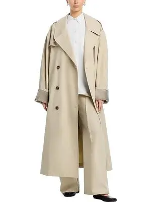 MAISON MARGIELA Belted Cotton Trench Coat - Ecru