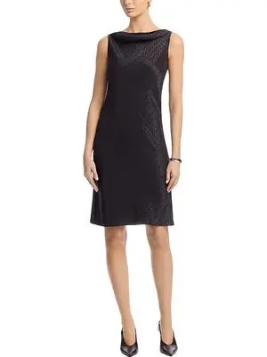 MAISON MARGIELA Sleeveless Cowl Neck Printed Dress - Black