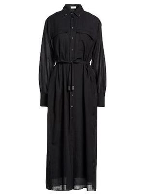 Brunello Cucinelli Charcoal Virgin Wool Maxi Shirt Dress - Grey