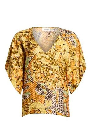 OTTOD'AME OTTOD'AME Multicolor Sequined Viscose V-Neck Top