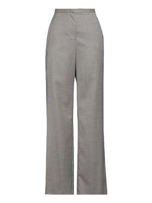 Fabiana Filippi Virgin Wool Glen Plaid Flared Pants - Grey