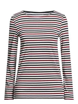 Majestic Filatures Striped Lyocell And Organic Cotton Jersey T-shirt - Blue