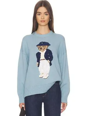 Polo Ralph Lauren Cotton Bear Crew Neck Pullover - Blue Note