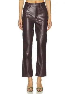 Joe's Jeans Lyra Slim Ankle Faux Leather Pants - Cabernet