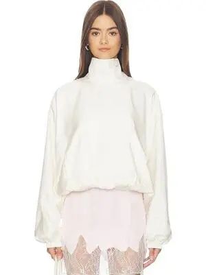 RÓHE Silk Blouson Anorak Jacket - Cream