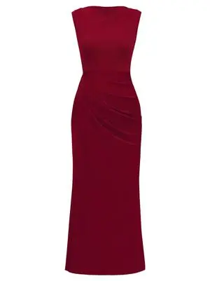 ALINA CERNATESCU Alina Cernatescu Whisper Drape High Neckline Tencel Dress