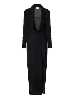 RUOHAN Wool-gauze Maxi Dress - Black