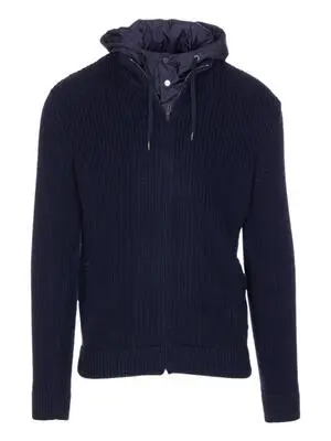 Herno Hooded Zipped Cardigan - Black